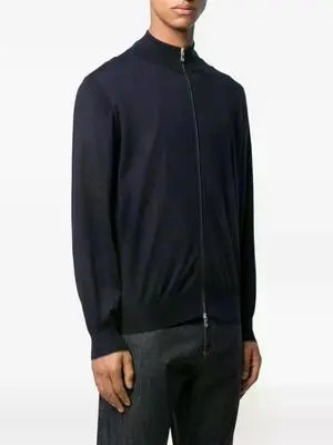 Brunello Cucinelli Zip-up Knit Cardigan - Blue