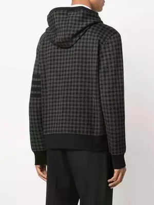 Thom Browne Gunclub Check Jacquard Zip-up Hoodie