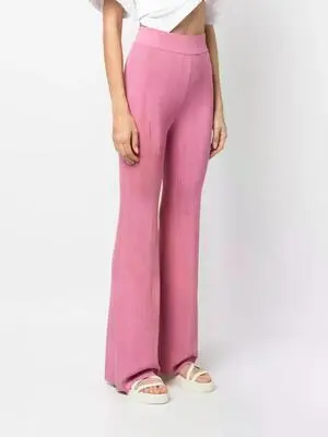 Remain Birger Christensen Ribbed Knit Flared Trousers