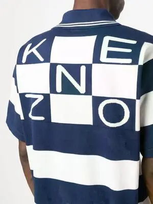 Kenzo Embroidered Logo Striped Polo Shirt