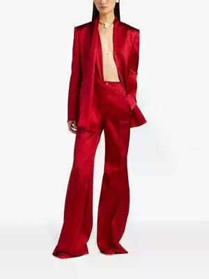 GENNY Satin-finish Flared Trousers