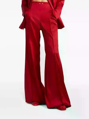 GENNY Satin-finish Flared Trousers