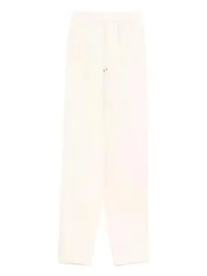 Elisabetta Franchi Diamond-jacquard Satin Trousers - Neutrals