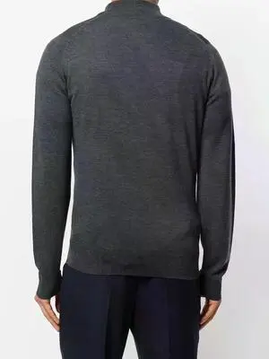 John Smedley Merino Wool Zip-neck Jumper - Grey