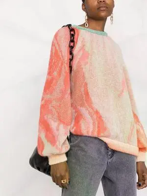 FORTE_FORTE Alpaca Wool Faded Effect Jumper