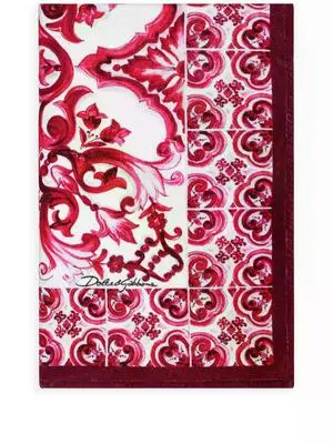 Dolce & Gabbana Majolica-print Terry-cloth Beach Towel - White