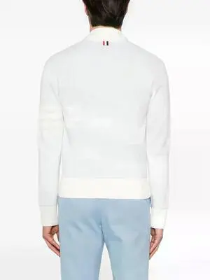 Thom Browne 4-bar Stripe V-neck Cardigan - Blue