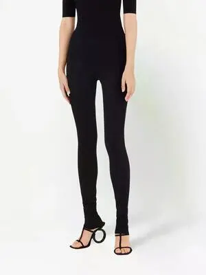 FERRAGAMO Logo-plaque Stretch-fit Leggings