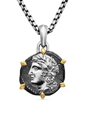 David Yurman 18kt Yellow Gold And Sterling Virgo Amulet - Silver