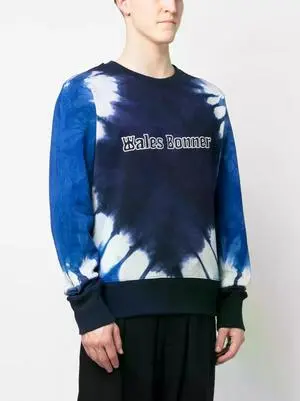 WALES BONNER Tie-dye Logo-embroidered Sweatshirt