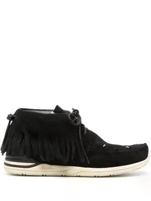 Visvim Shaman-folk Fringed Ankle Boots - Black