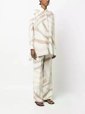 Kiton Abstract-print Long-sleeve Shirt