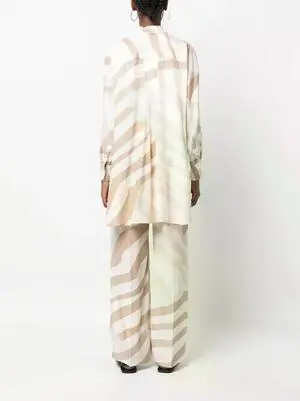Kiton Abstract-print Long-sleeve Shirt