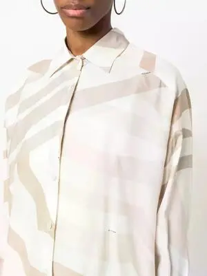 Kiton Abstract-print Long-sleeve Shirt