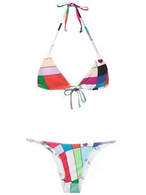 AMIR SLAMA All-over Graphic-print Bikini Set - Multicolour
