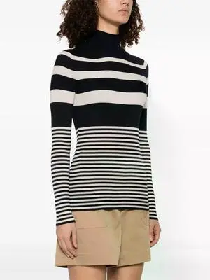 Moncler Striped Wool Sweater - Neutrals