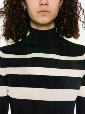 Moncler Striped Wool Sweater - Neutrals