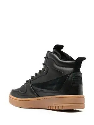 FILA Leather Embossed-logo High-top Sneakers