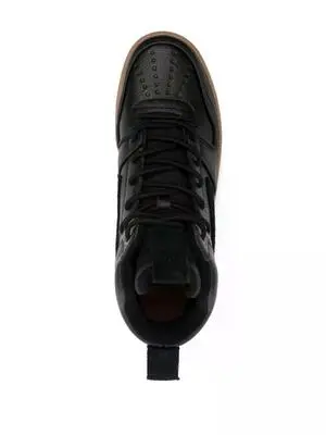 FILA Leather Embossed-logo High-top Sneakers