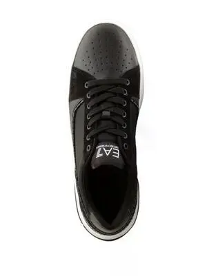 EA7 Lace-up Leather Sneakers