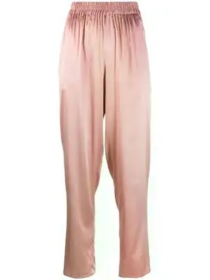 GIANLUCA CAPANNOLO Mila Cropped Satin Trousers