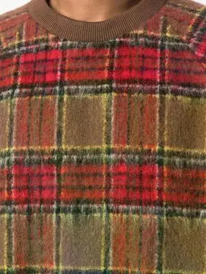 Undercover Plaid Check Pattern Sweatshirt