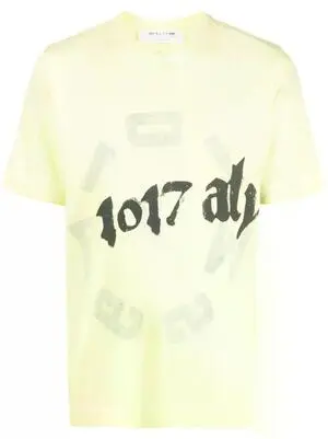 1017 Alyx 9sm Logo-print Detail T-shirt - Yellow