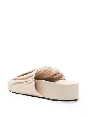 JIL SANDER Leather Platform Sandals