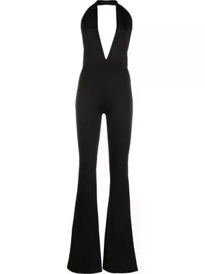 Alchemy Fashions Plunging V-neck Jumpsuit - Black