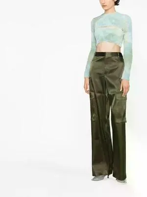 Off-White Double Tie-dye Cut-out Top
