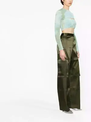 Off-White Double Tie-dye Cut-out Top