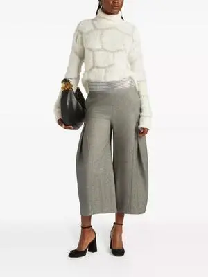 GENNY Wide-leg Cropped Trousers