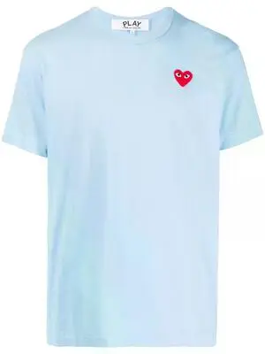 Play Comme Des Garcon Little Red Heart Logo T-shirt - Blue
