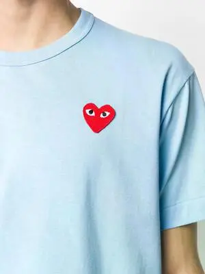 Play Comme Des Garcon Little Red Heart Logo T-shirt - Blue