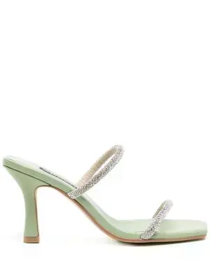 Senso Umber I 90mm Leather Sandals - Silver