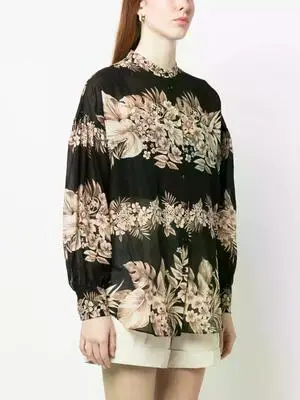 TWINSET Floral Print Shirt - Black