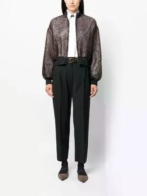 Brunello Cucinelli Cropped Wool-blend Trousers