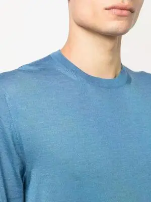 Fedeli Crew Neck Jumper - Blue