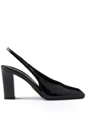 Prada 85mm Leather Slingback Pumps