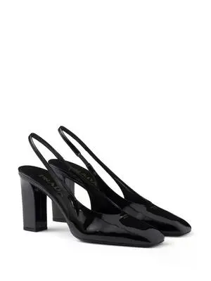 Prada 85mm Leather Slingback Pumps