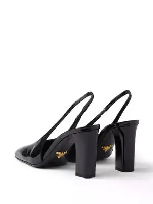 Prada 85mm Leather Slingback Pumps