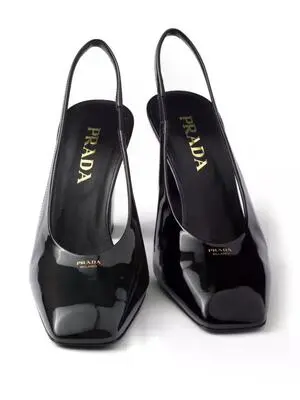 Prada 85mm Leather Slingback Pumps