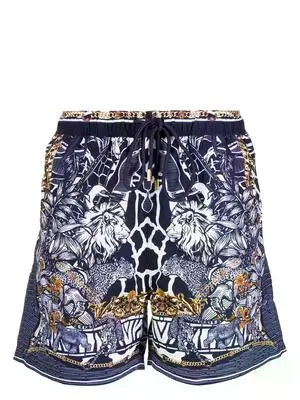 Camilla Graphic-print Elasticated Swim Shorts