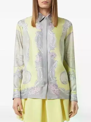 Versace Cameo Silk Shirt - Yellow