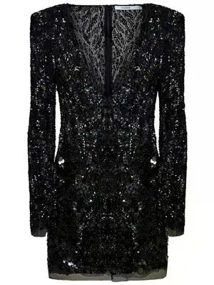ROOM76 Sequin-embellished Mini Dress - Black
