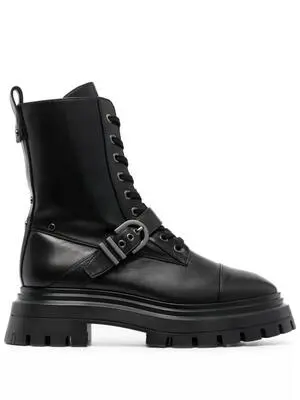 STUART WEITZMAN Maverick Bedford Moto Leather Boots