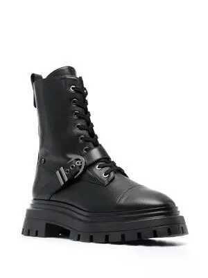 STUART WEITZMAN Maverick Bedford Moto Leather Boots