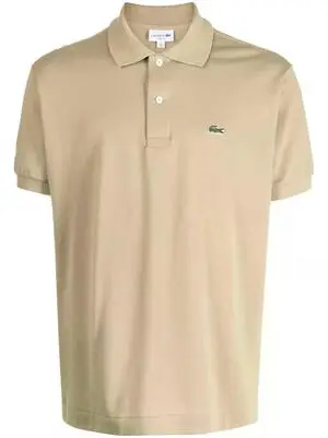 Lacoste Embroidered-logo Short-sleeve Polo Shirt - Brown