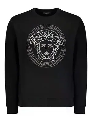 Versace Cotton Sweatshirt With Medusa Head Motif