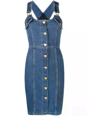 Moschino Button-up Denim Minidress - Blue